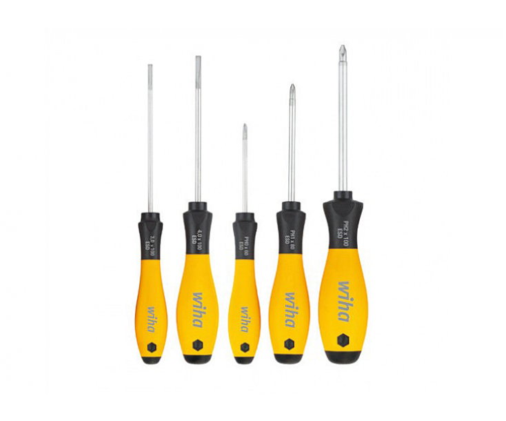 Профессиональный набор отверток Wiha SoftFinish ESD 302ESD HK5 01 27252
